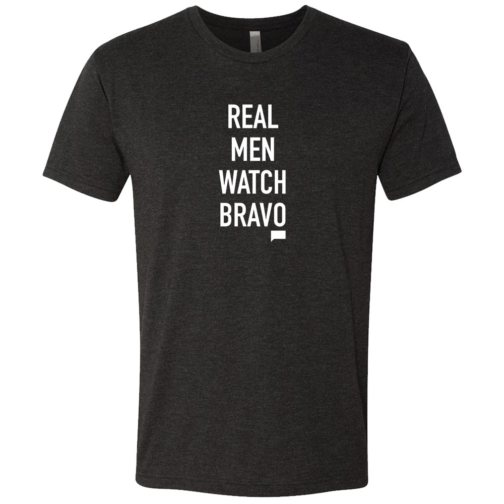 Real Men Watch Bravo Men s Tri Blend Short Sleeve T Shirt