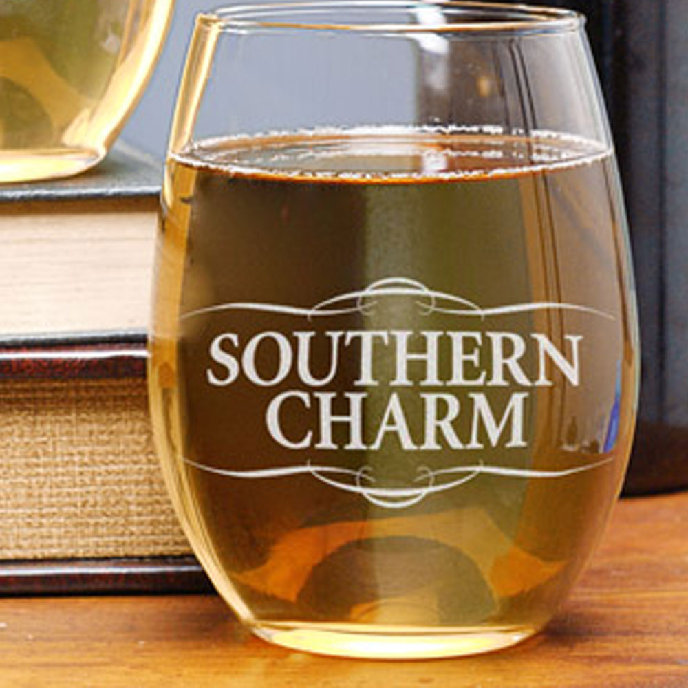 Southern Charm Logo Stemless Wine Glasses - Set of 2 | Shop By Bravo